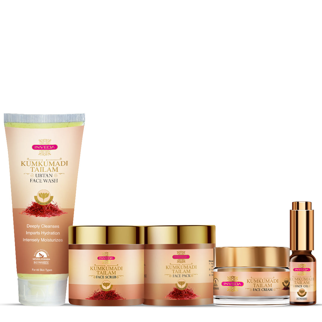 Shop Kumkumadi Tailam Facial Kit for Radiant Glow - Inveda